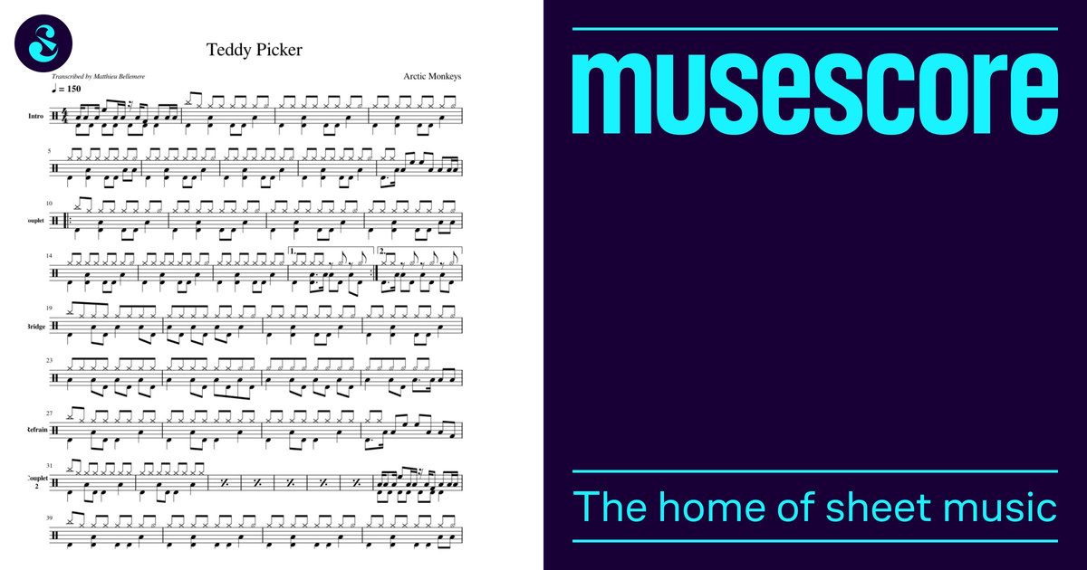 Teddy Picker – Arctic Monkeys Teddy Picker Sheet music for Drum group ...