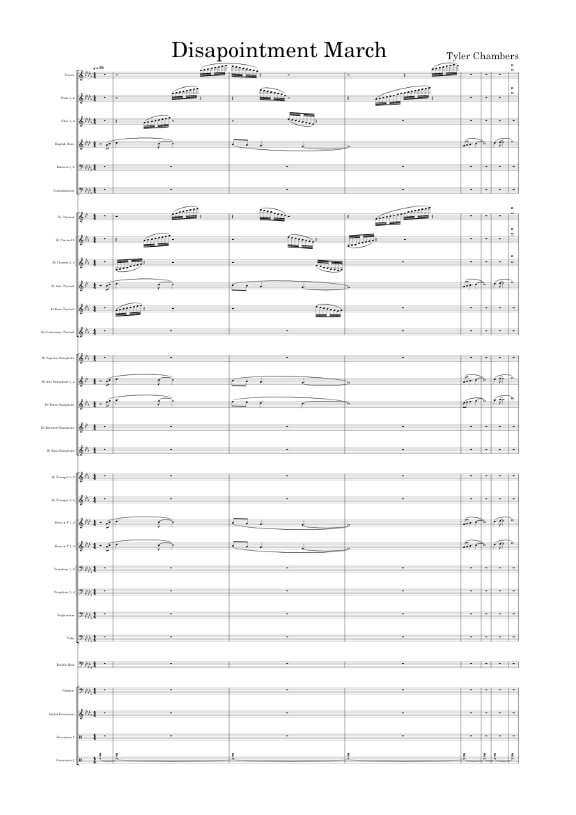 Disapointment_March- Tyler Chambers Sheet music for Trombone, Euphonium ...