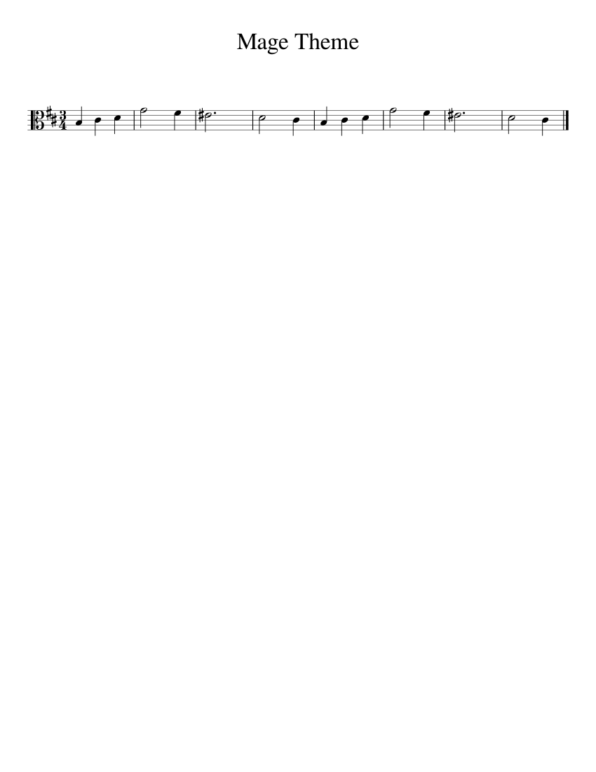 Mage Theme Sheet music for Viola (Solo) | Musescore.com