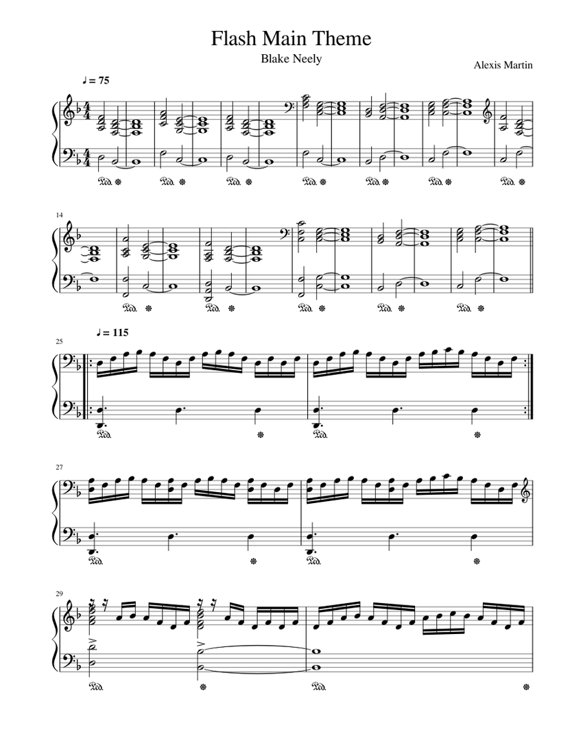 Flash Main Theme Sheet music for Piano (Solo) | Musescore.com