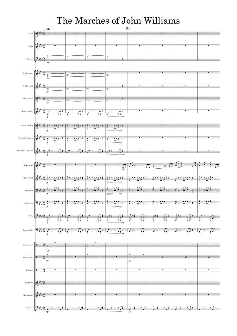 The Marches of John Williams - Johnnie Vinson Sheet music for Trombone ...
