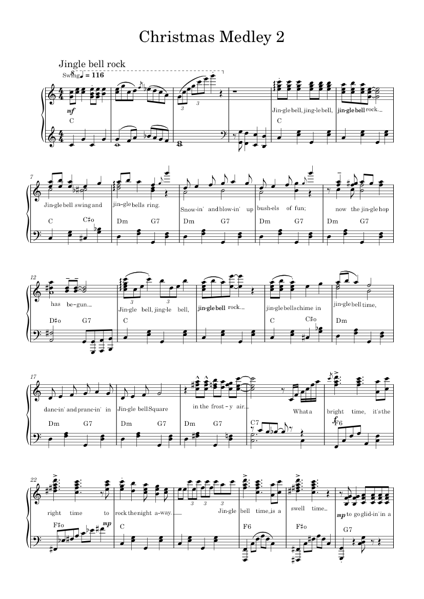Christmas Medley 2 Sheet music for Piano (Solo) | Musescore.com