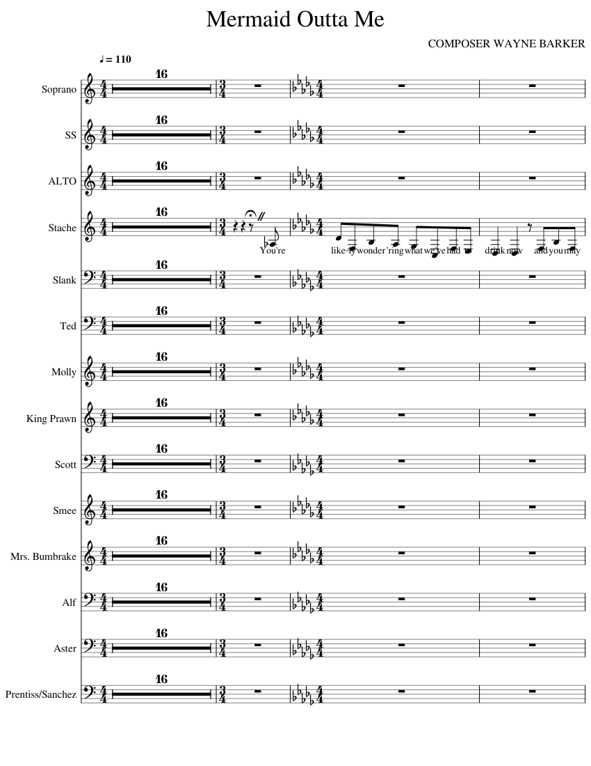 Mermaid practice Sheet music for Piano (Mixed Ensemble) | Musescore.com