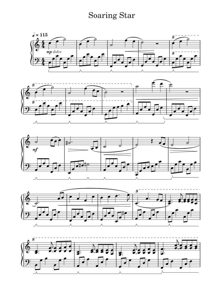 Soaring Star – Leo Zhang Sheet music for Piano (Solo) Easy | Musescore.com