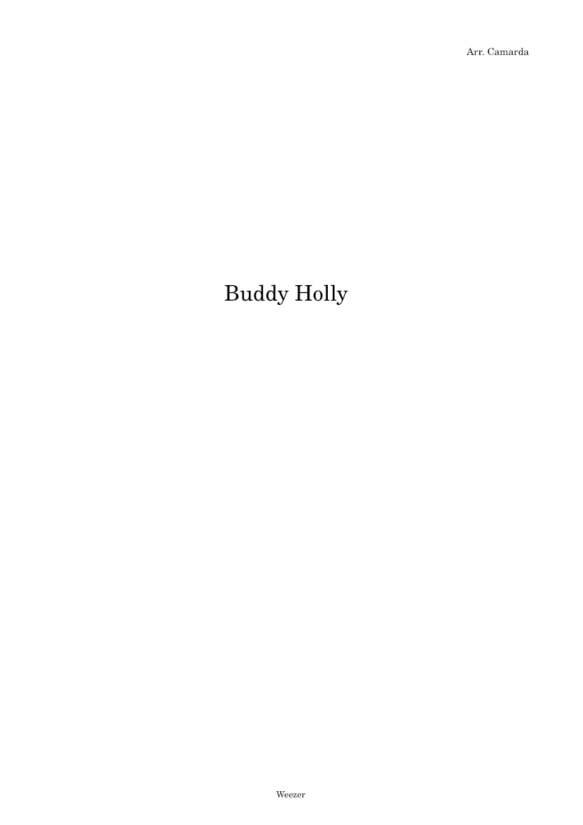 Buddy holly – Weezer Buddy_HollyFR Sheet Music for Trombone, Flute ...