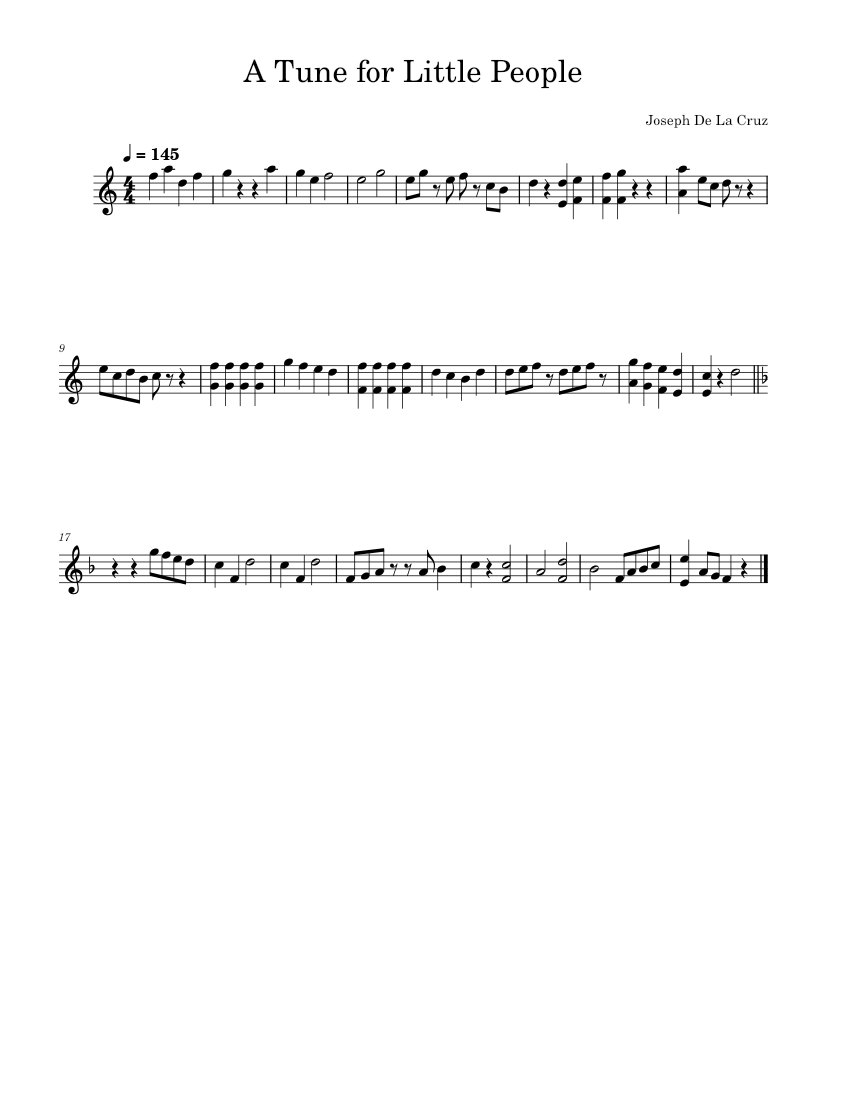 A Tune for Little People Sheet music for Xylophone (Solo) | Musescore.com