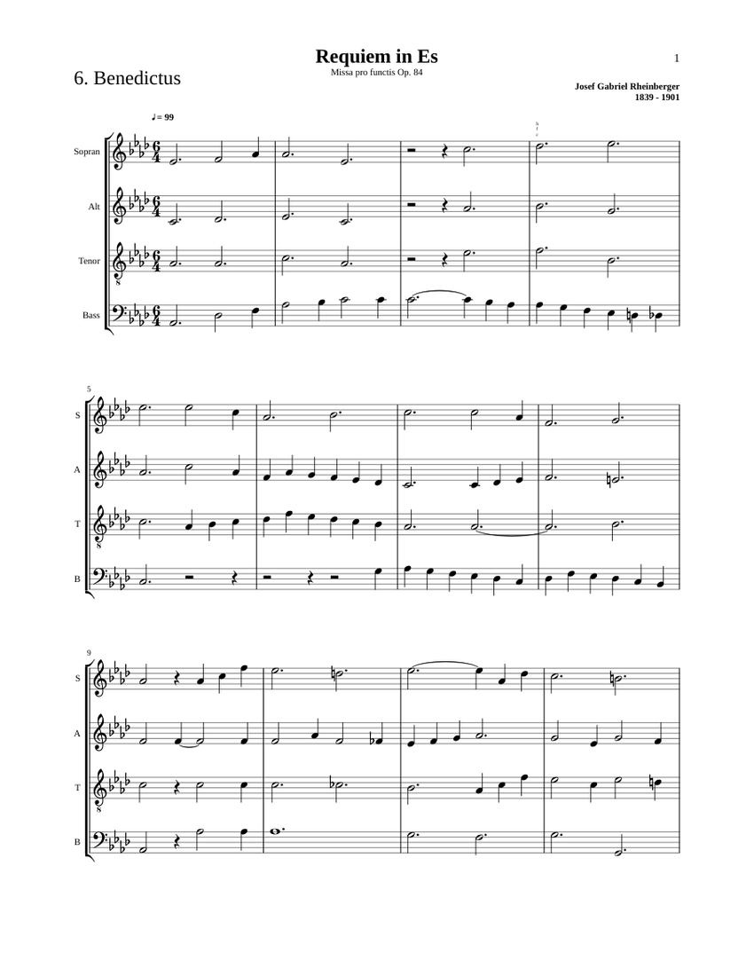 Requiem in Es - piano tutorial