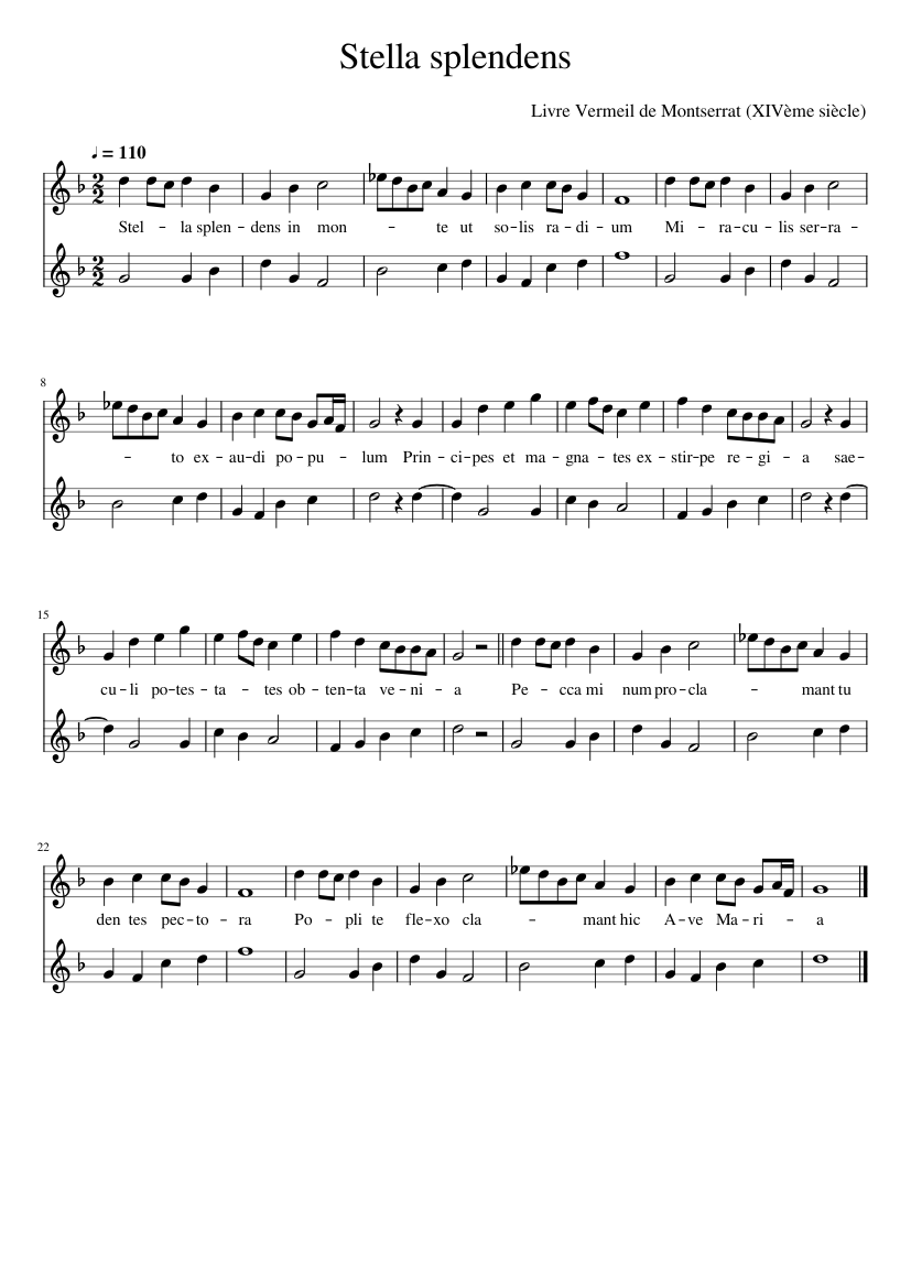 Stella splendens Sheet music for Piano (Piano Duo) | Musescore.com