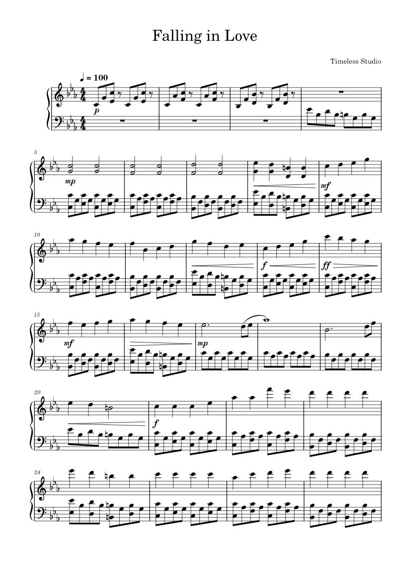 Falling in Love Sheet music for Piano (Solo) | Musescore.com
