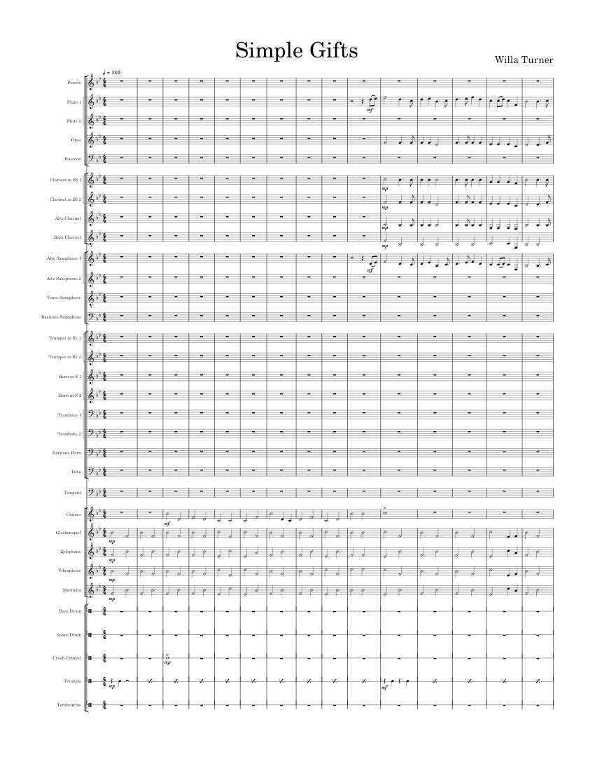 Simple Gifts – Joseph Brackett Simple Gifts Sheet Music for Trombone ...