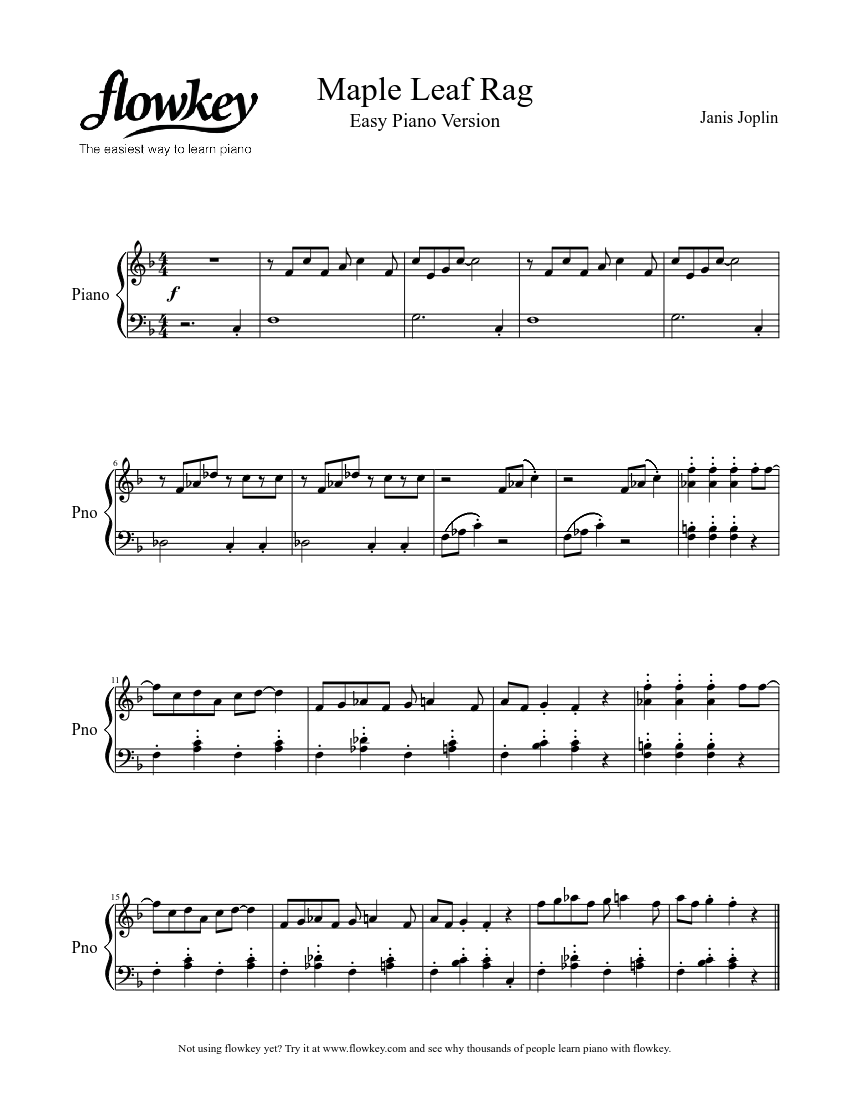 Maple Leaf Rag Sheet music for Piano (Solo) | Musescore.com