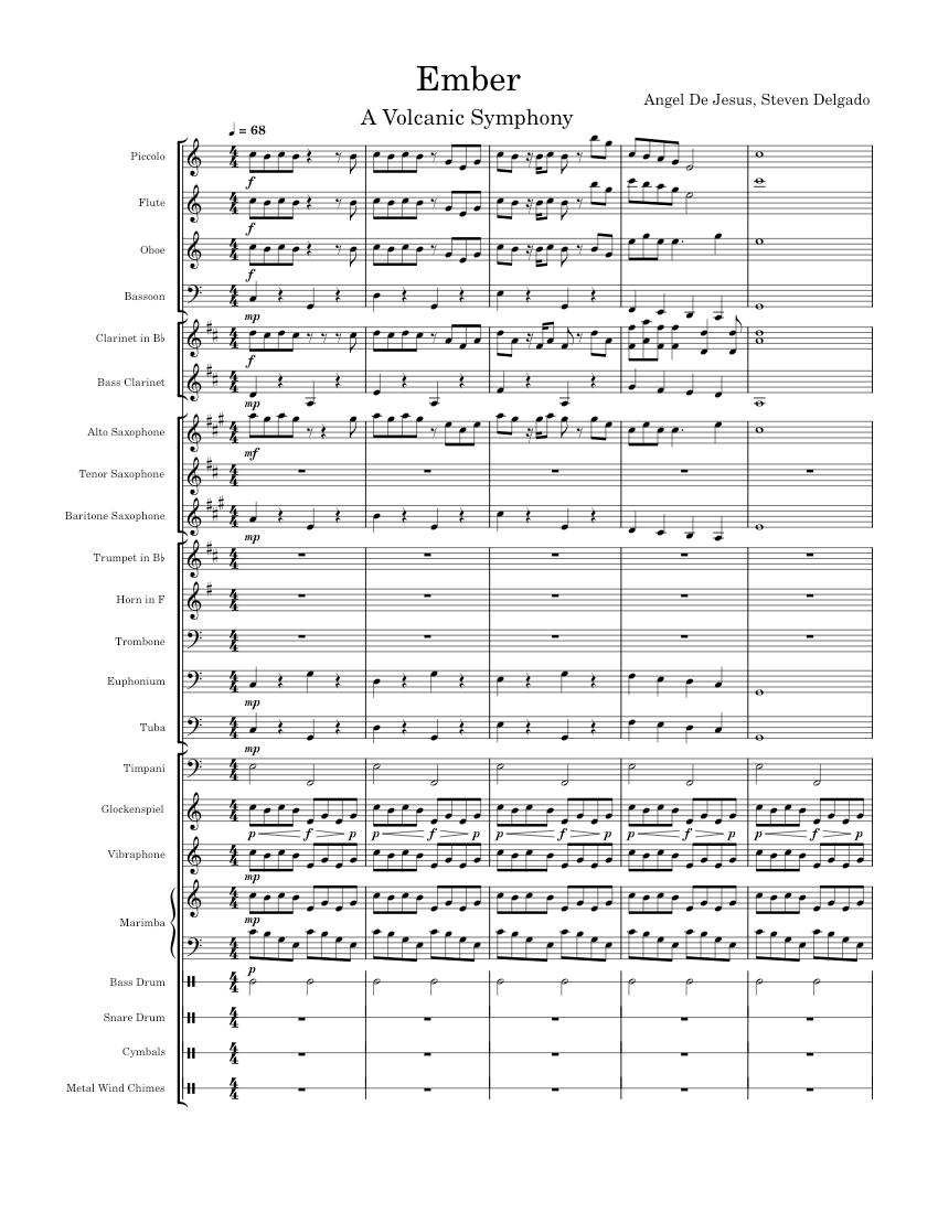 Ember Sheet music for Trombone, Tuba, Flute, Oboe & more instruments ...