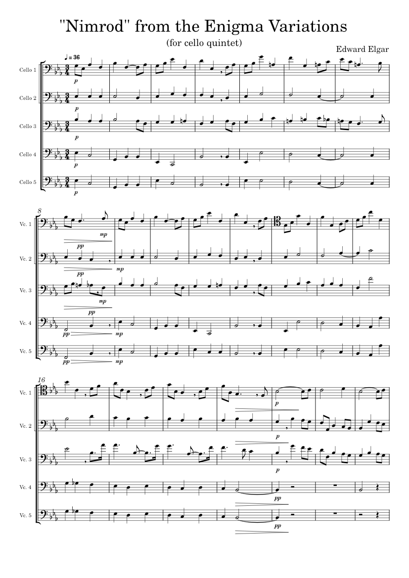 Enigma Variations, Op. 36 - No. 9 (Nimrod) – Edward Elgar Edward Elgar ...