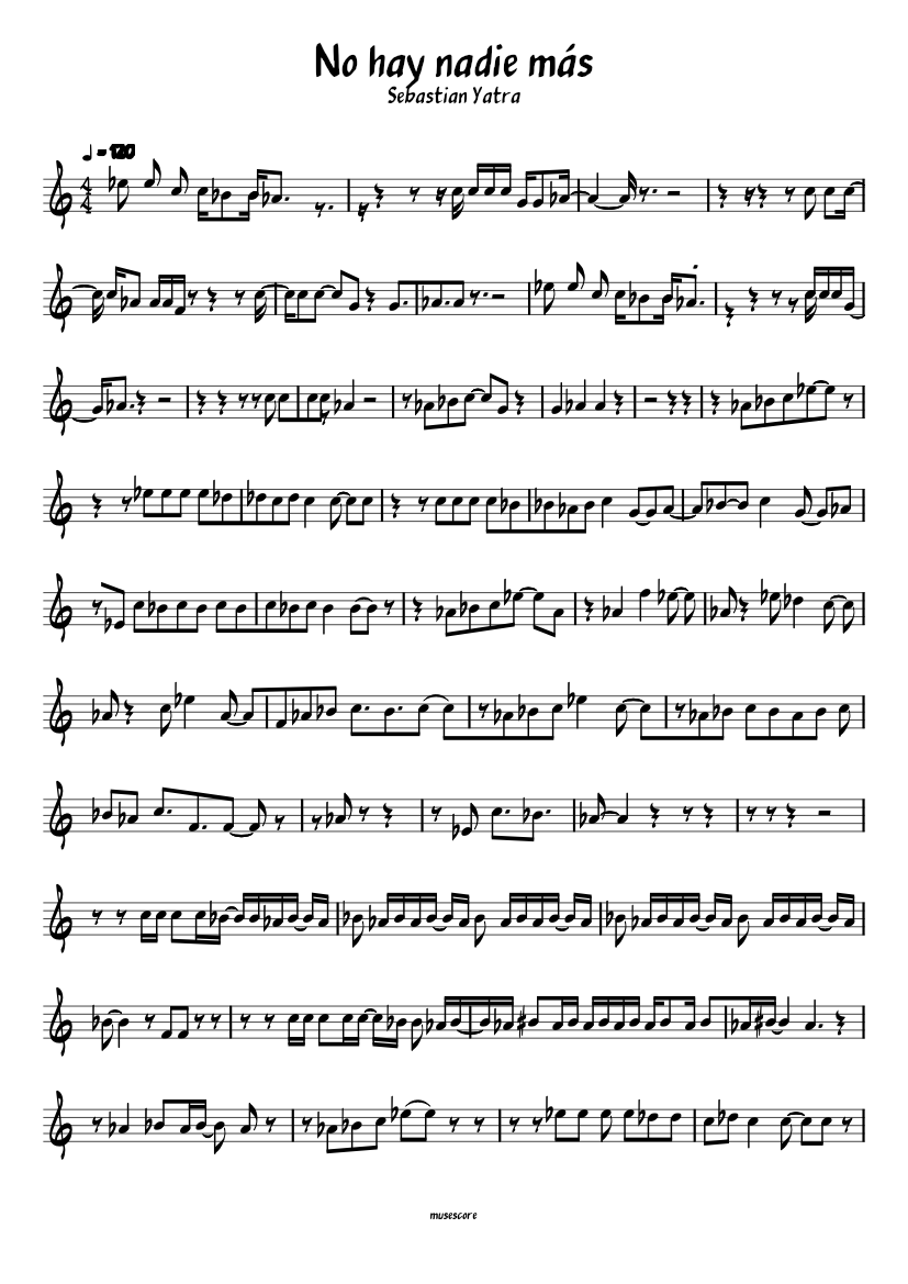No hay nadie más Sheet Music for Piano (Solo) easy | MuseScore.com