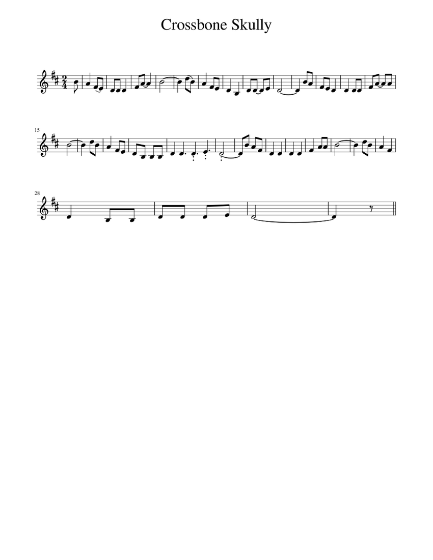 Crossbone Skully Sheet music for Piano (Solo) Easy | Musescore.com