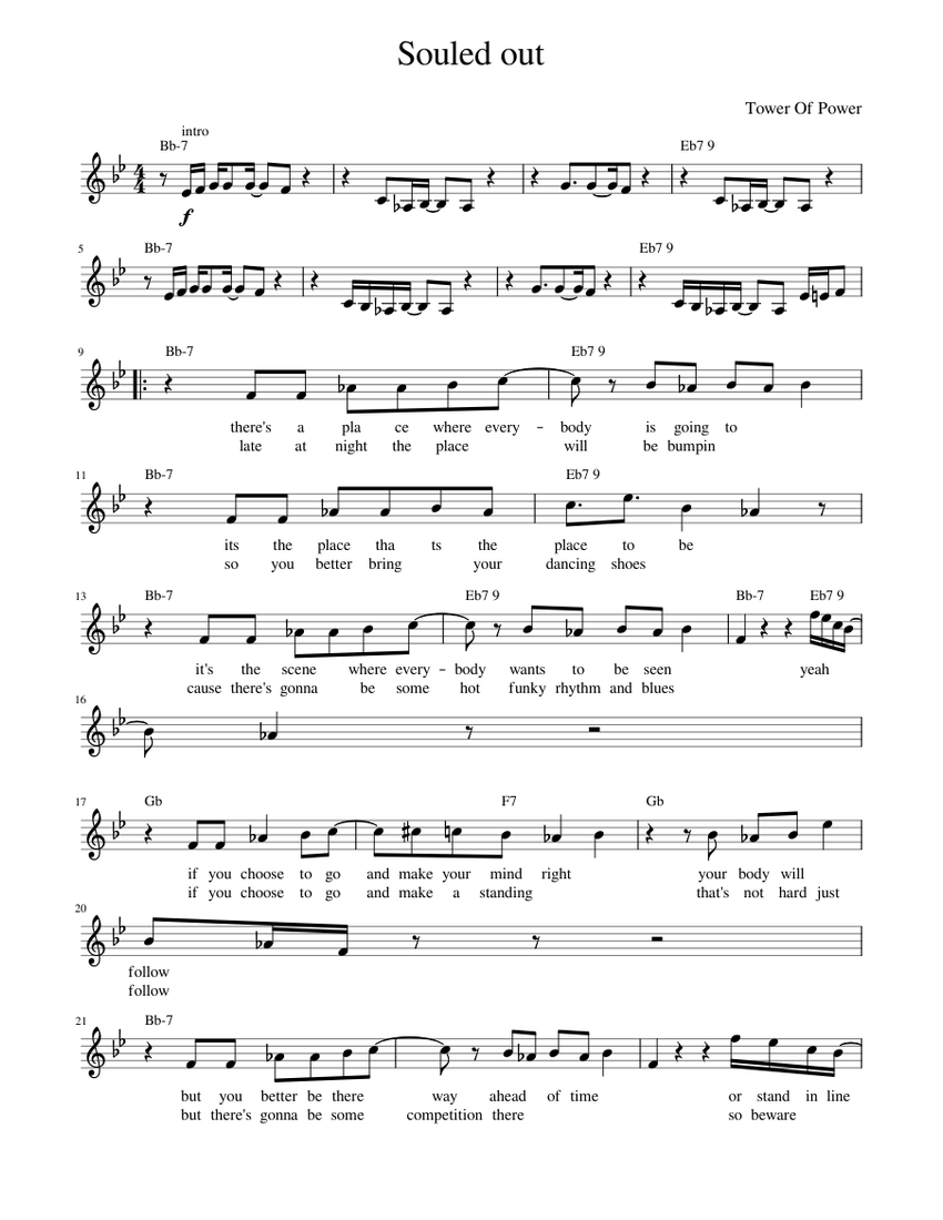 Souled out Sheet music for Piano (Solo) Easy | Musescore.com