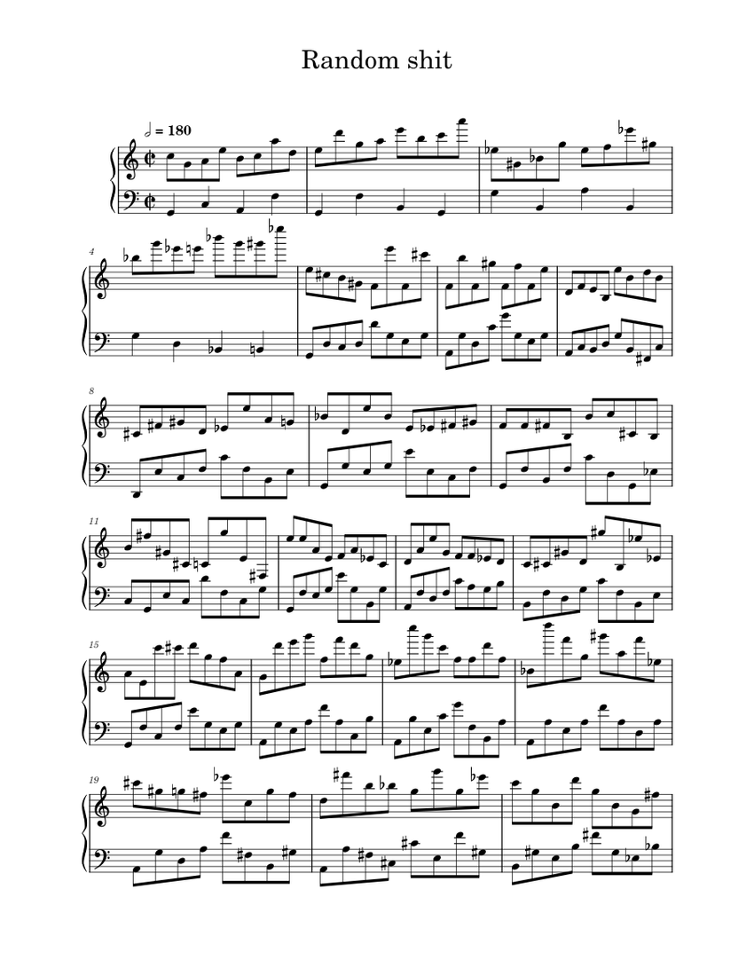 Random shit Sheet music for Piano (Solo) | Musescore.com