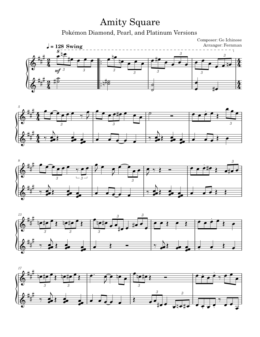 Amity Square - Pokemon DPP – Go Ichinose Diamond, Pearl, Platinum Sheet ...