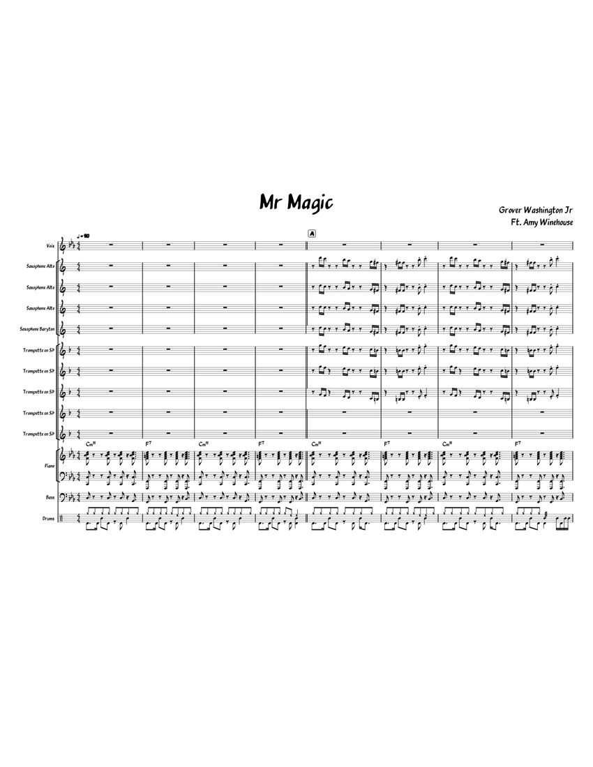 Mr Magic Sheet music for Piano, Vocals, Saxophone alto, Saxophone ...