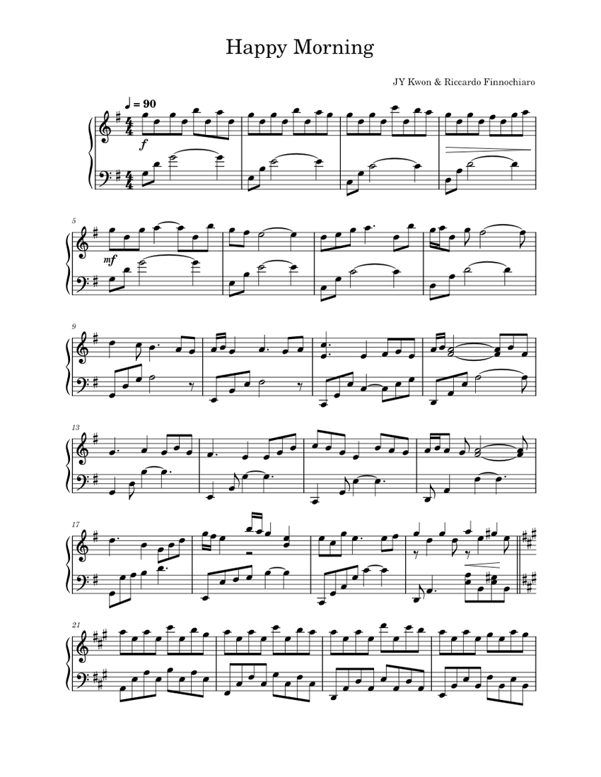 Happy Morning Sheet music for Piano (Solo) Easy | Musescore.com