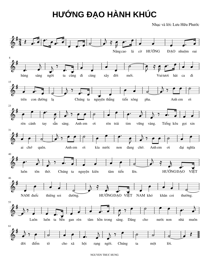 HUONG DAO HANH KHUC Sheet music for Piano (Solo) | Musescore.com