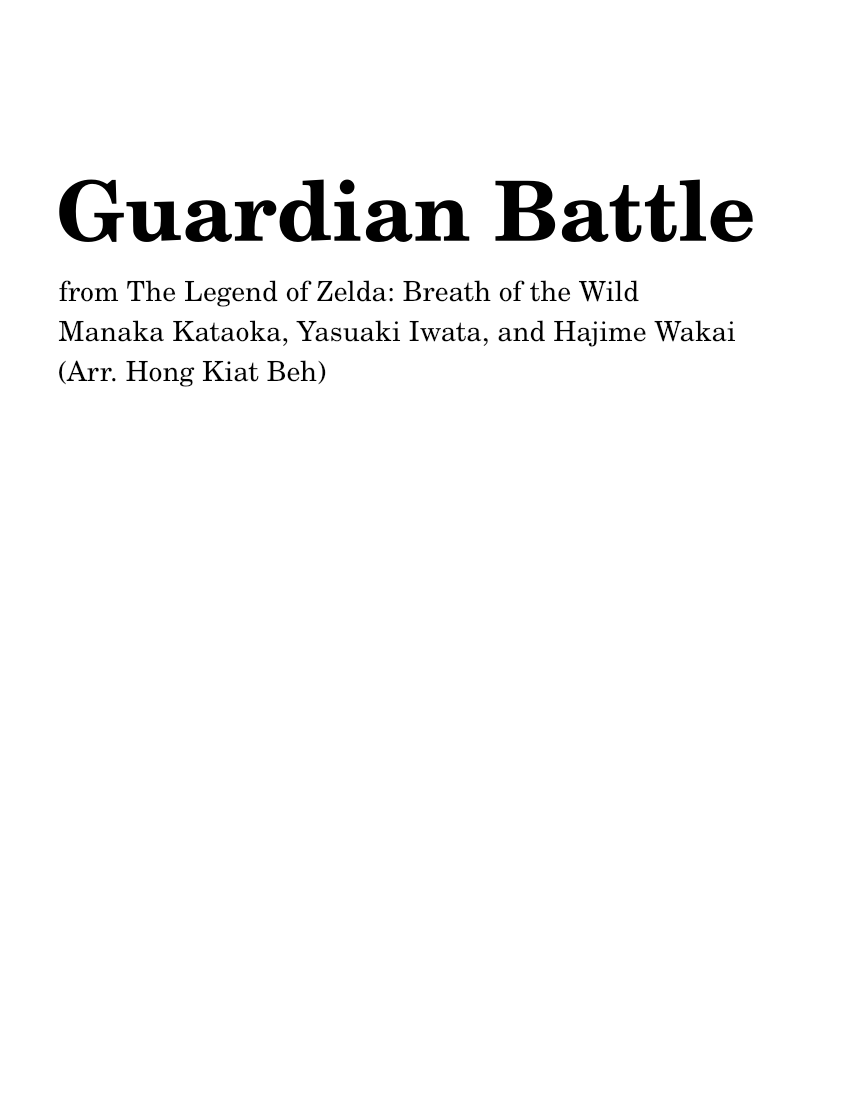 Guardian Battle – Manaka Kataoka Sheet music for Piano (Piano Duo ...