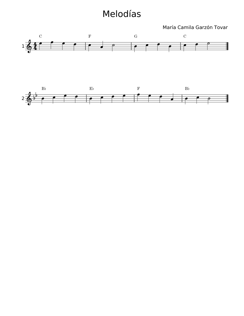 Melodías Cami Sheet music for Piano (Solo) Easy | Musescore.com