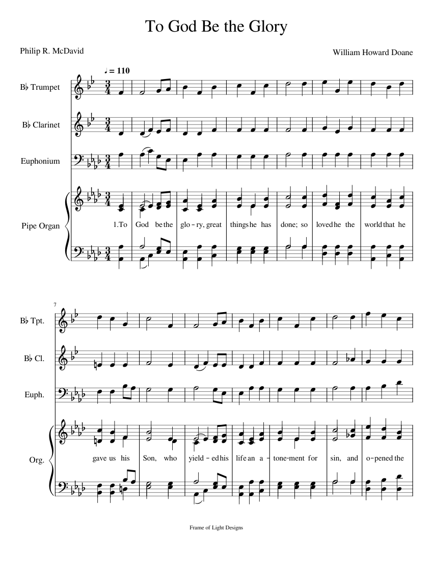 To God Be the Glory - piano tutorial