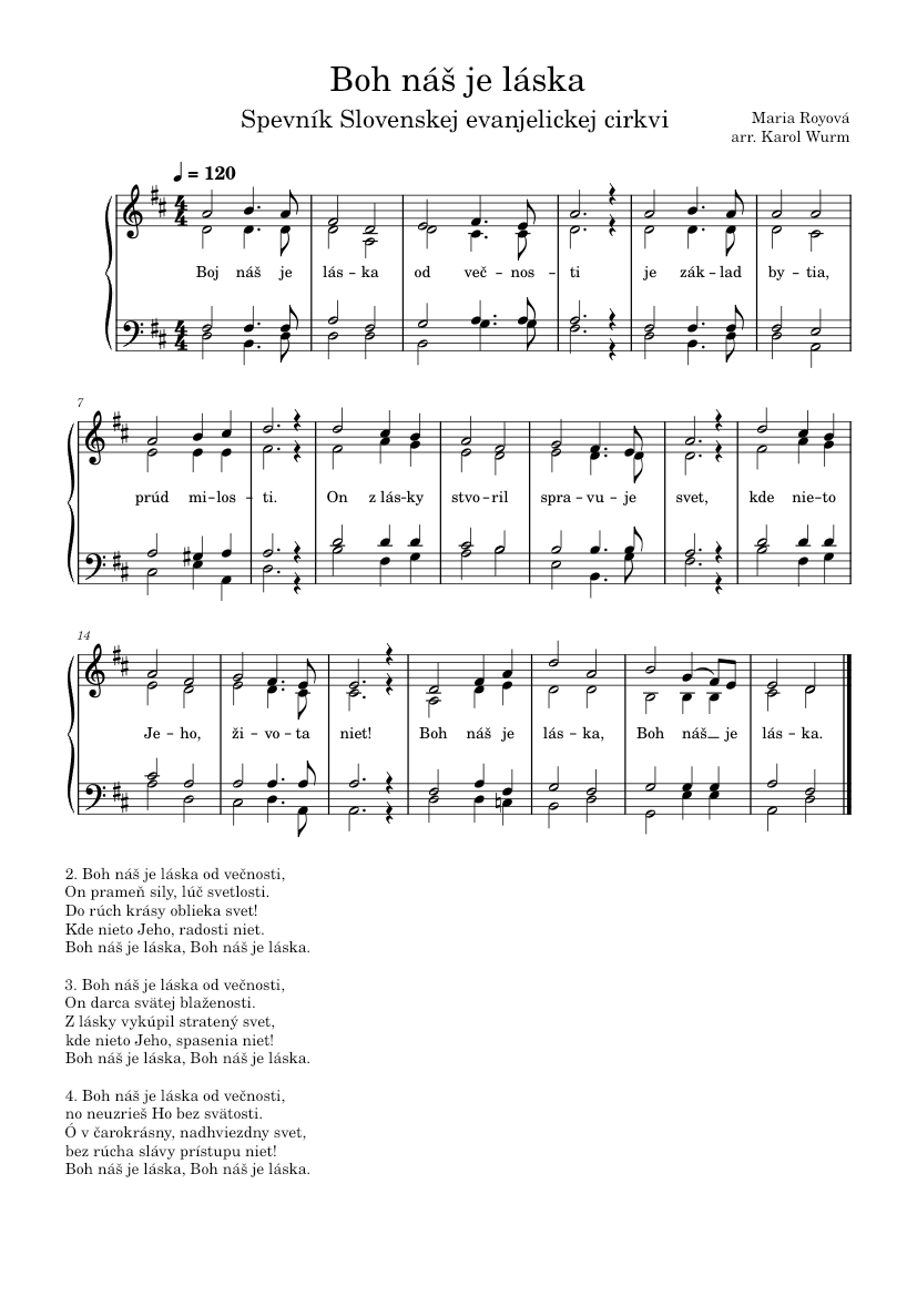 Boh náš je láska – Mária Royová Sheet music for Organ (Solo) | Musescore.com
