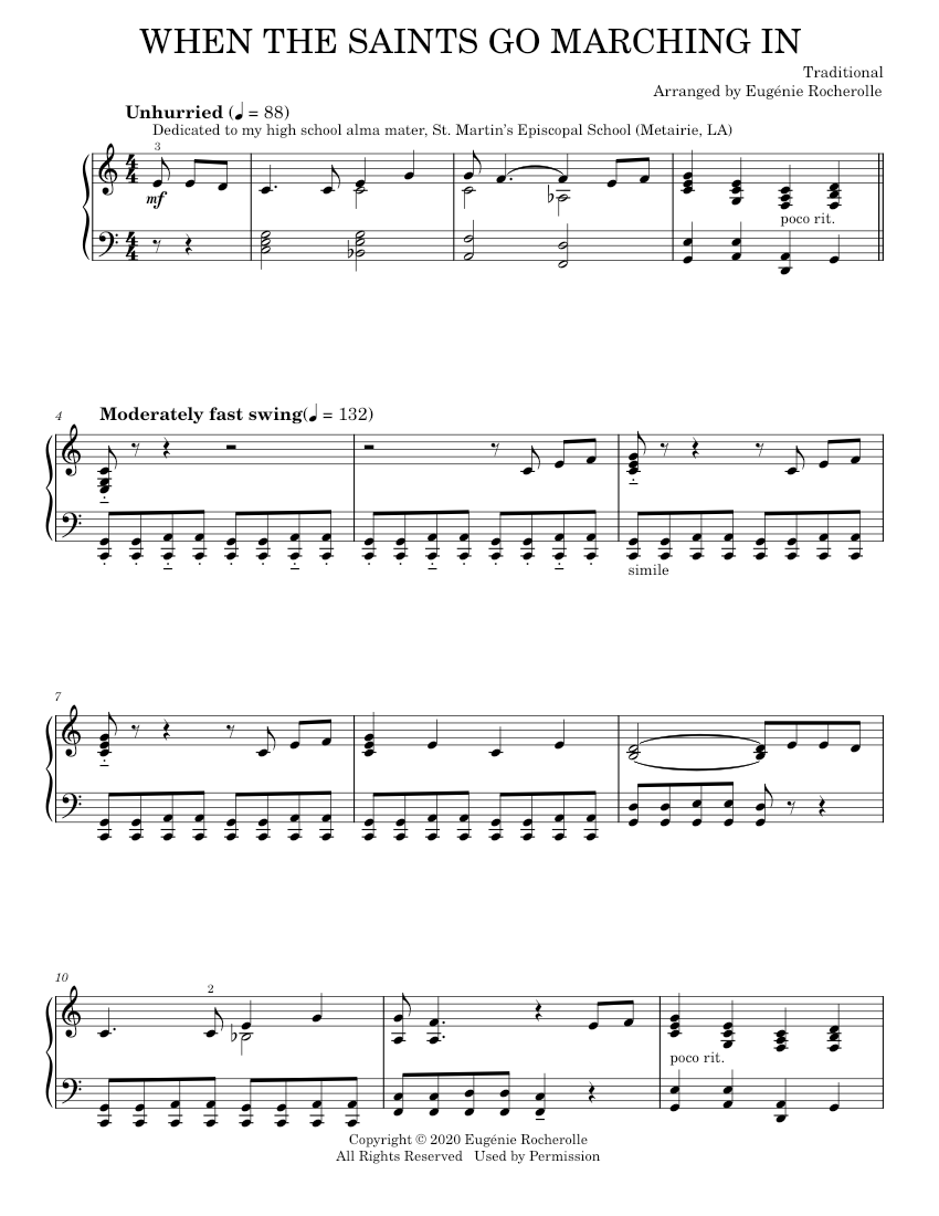 Play Official version of When the saints go marching in Sheet Music by ...