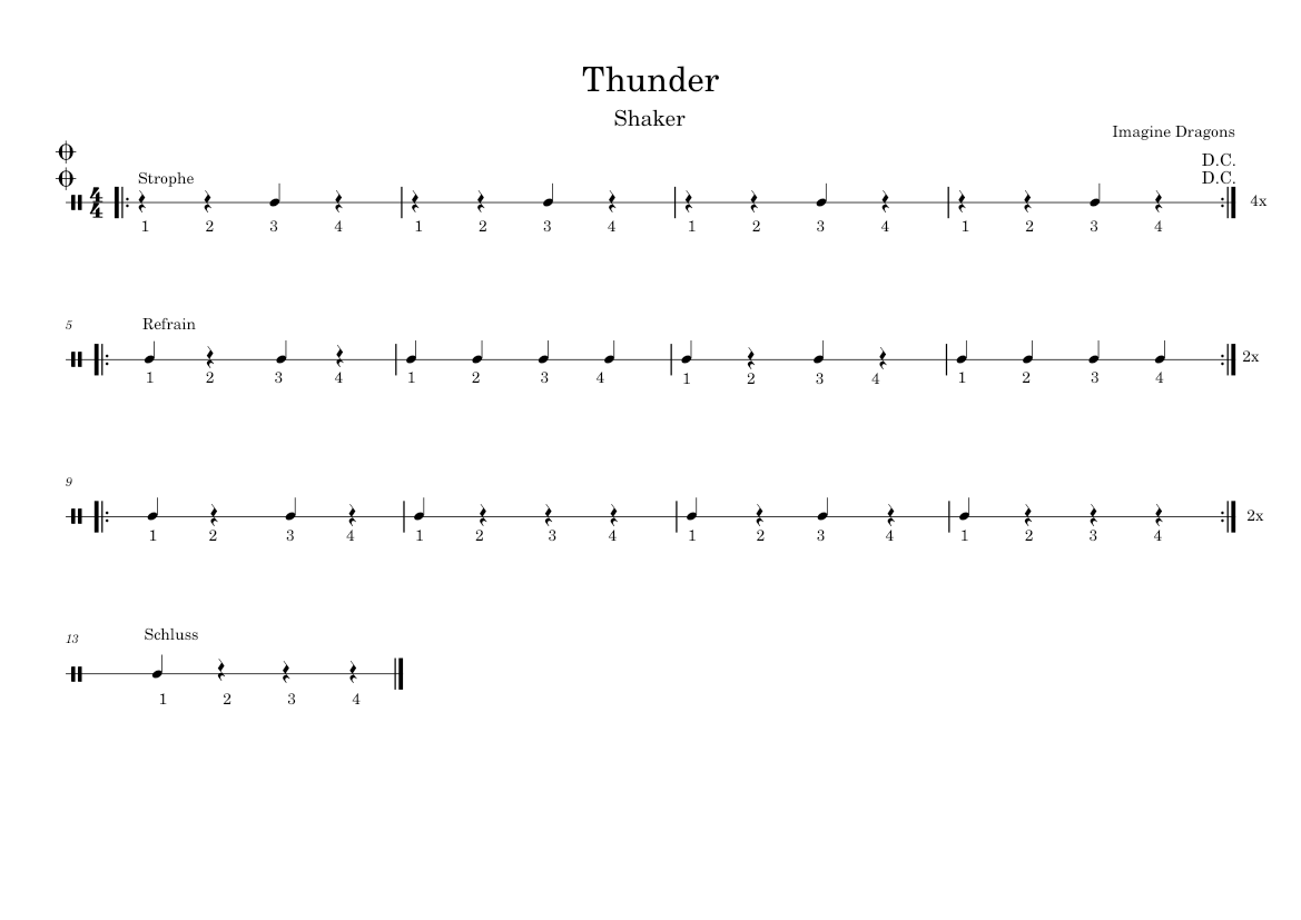 Thunder – Imagine Dragons Sheet Music for Drum group (Solo) | MuseScore.com