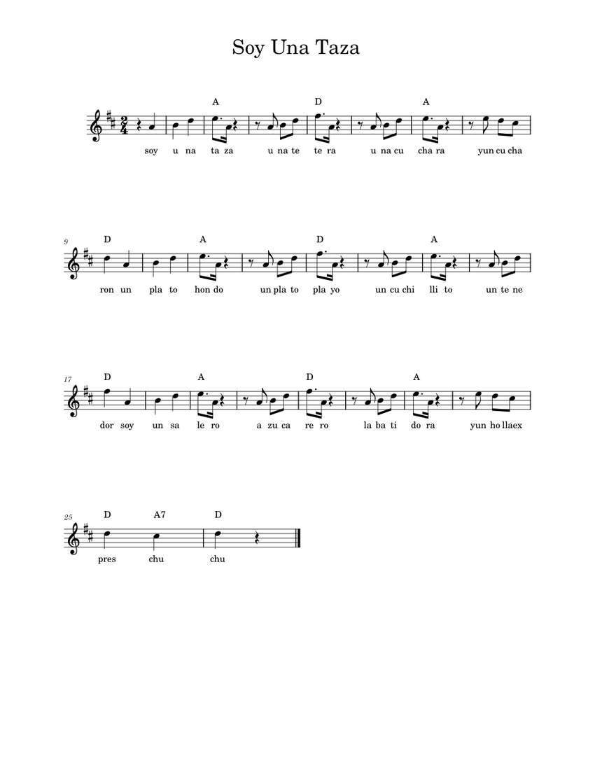 Soy Una Taza Sheet music for Piano (Piano Duo) Easy | Musescore.com