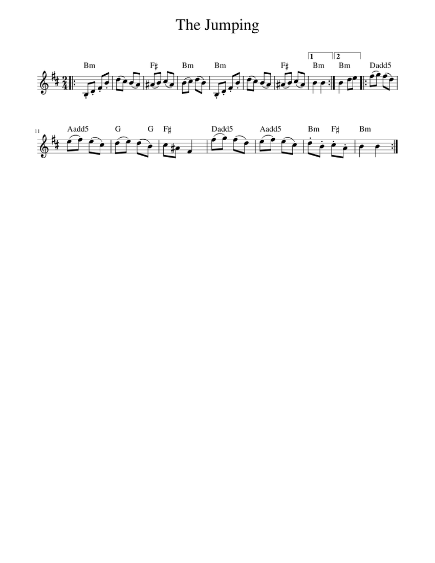 The Jumping Sheet music for Piano (Solo) Easy | Musescore.com