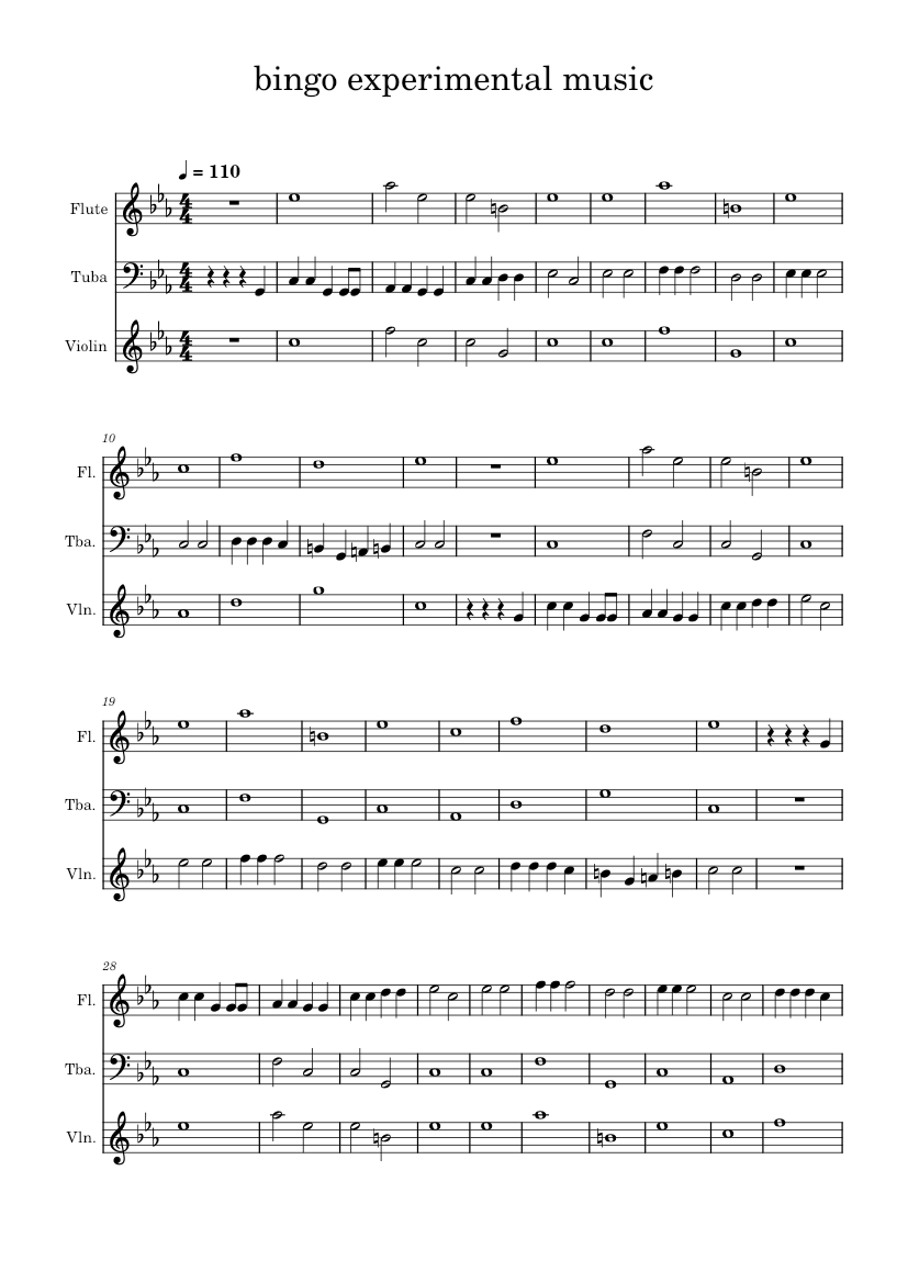 Bingo – Misc tunes Bingo Minor Harmonic Sheet music for Tuba, Flute ...