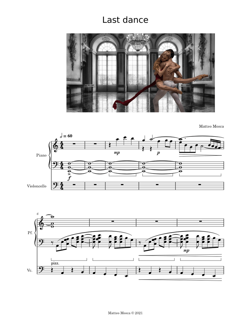 Last dance Sheet music for Piano, Cello (Piano Duo) | Musescore.com