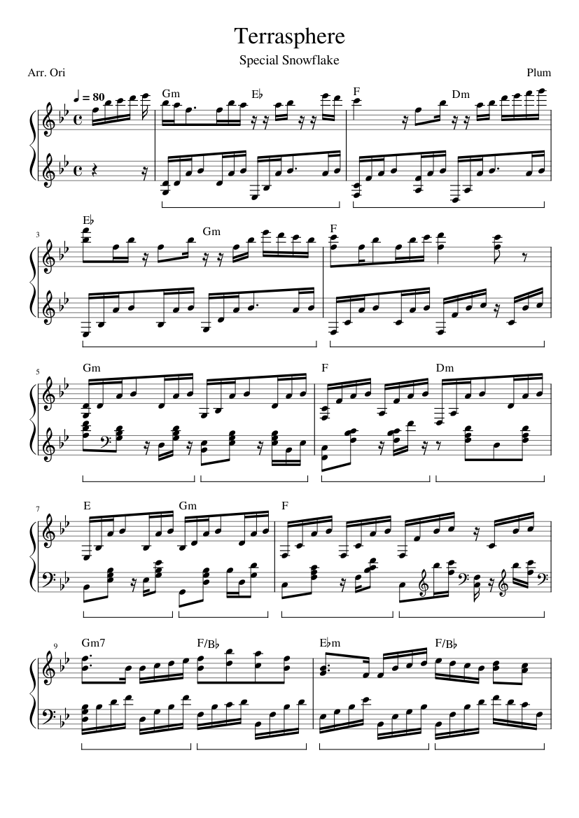 Terrasphere Sheet music for Piano (Solo) | Musescore.com