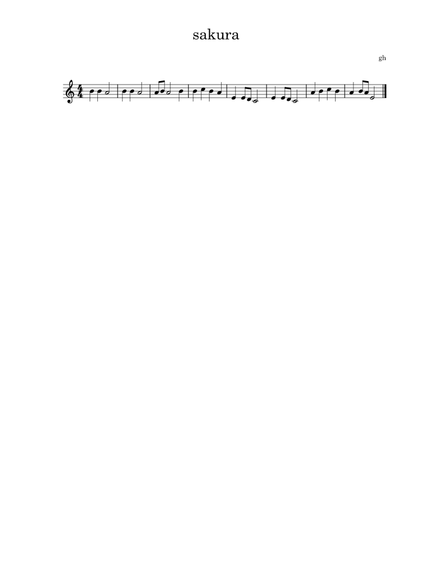 sakura Sheet music for Theorbo (Solo) | Musescore.com