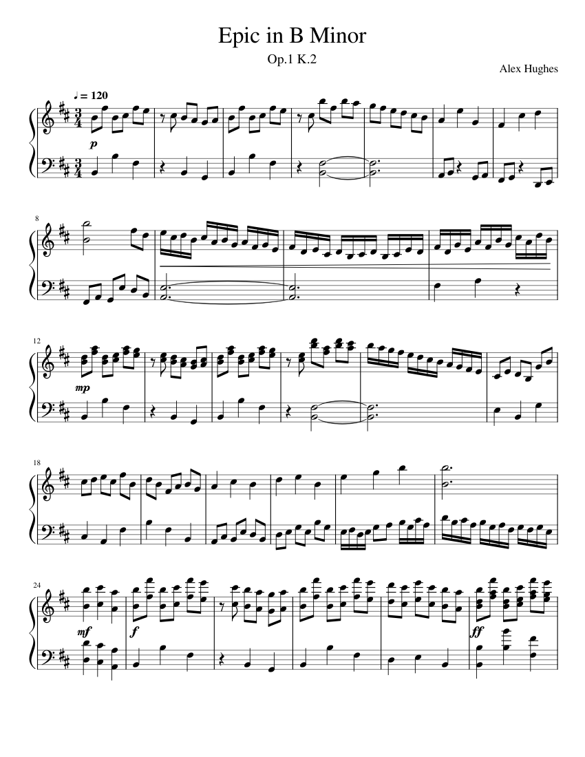 Epic_in_B_Minor_Op.1_K.2 Sheet music for Piano (Solo) | Musescore.com