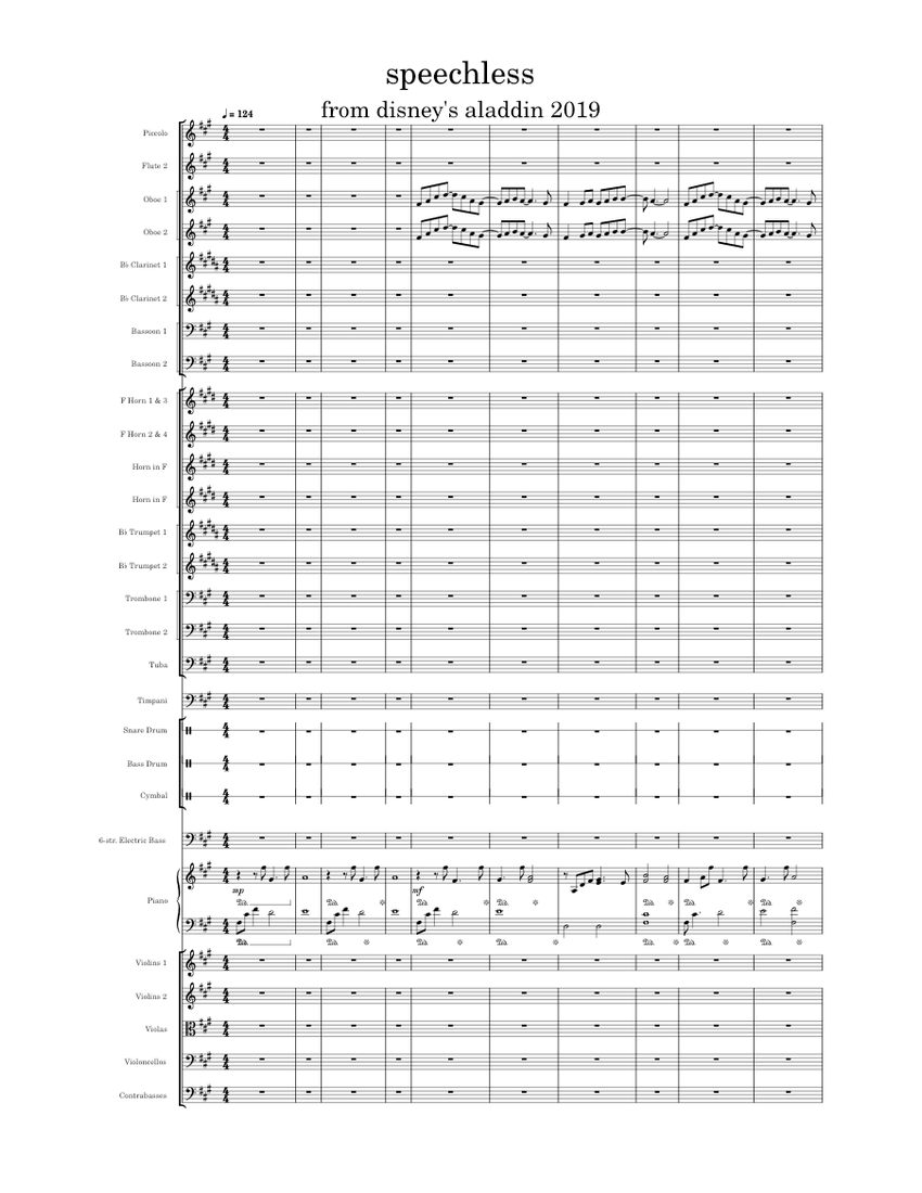 speechless Sheet music for Piano, Trombone, Tuba, Flute piccolo & more ...