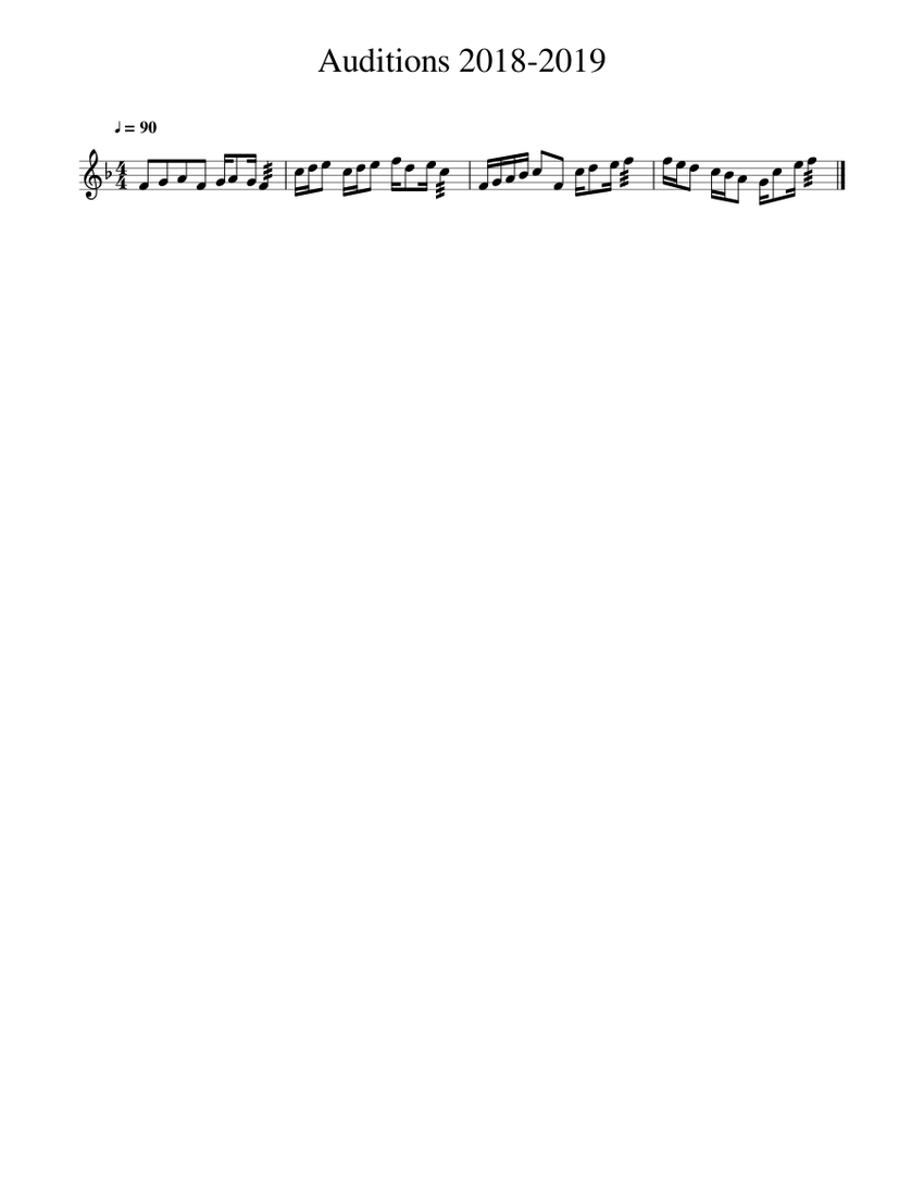 Auditions 2018 2019 Sheet music for Xylophone (Solo) | Musescore.com