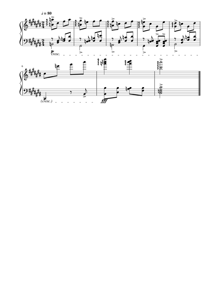 Cologne and Perfume Sheet music for Piano (Solo) | Musescore.com