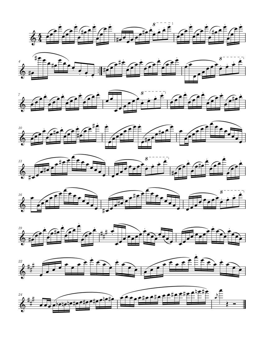 Caprice 24 – Niccolò Paganini Sheet Music for Flute (Solo) | MuseScore.com
