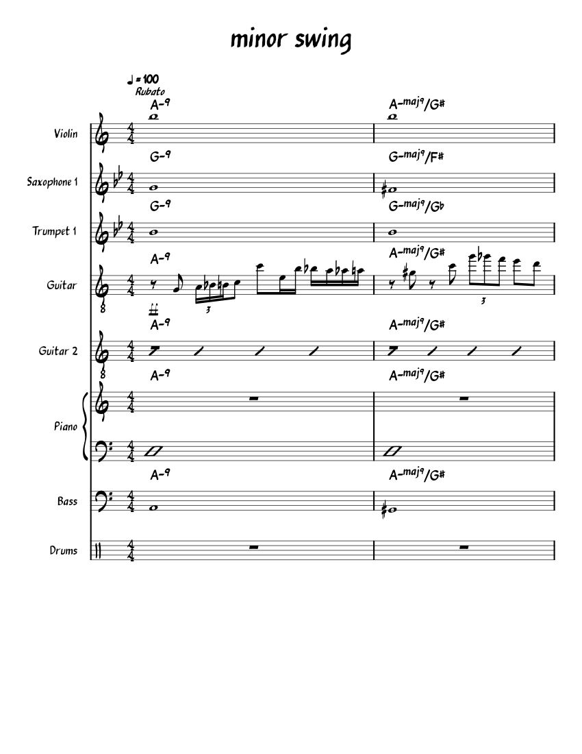 Minor Swing – Django Reinhardt et Stéphane Grappelli Minor Swing for ...