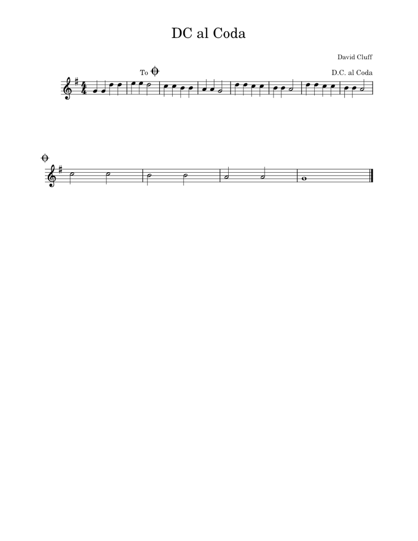 DC al Coda Sheet music for Trumpet in b-flat (Solo) | Musescore.com