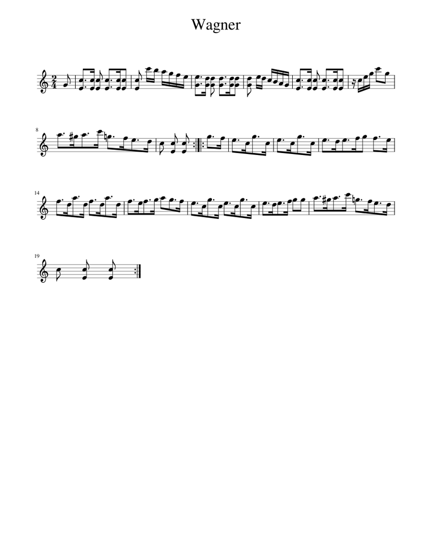 Wagner Sheet music for Piano (Solo) Easy | Musescore.com