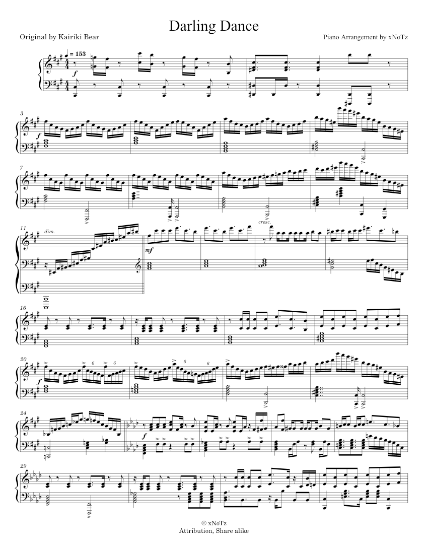 Darling Dance - Kariki Bear Sheet Music for Piano (Solo) | MuseScore.com