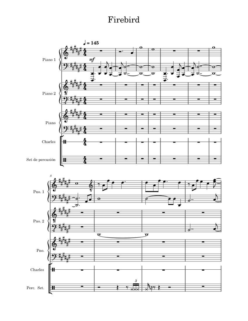 MDK ft. Nick Sadler - Firebird Sheet music for Piano, Drum group, Hi ...