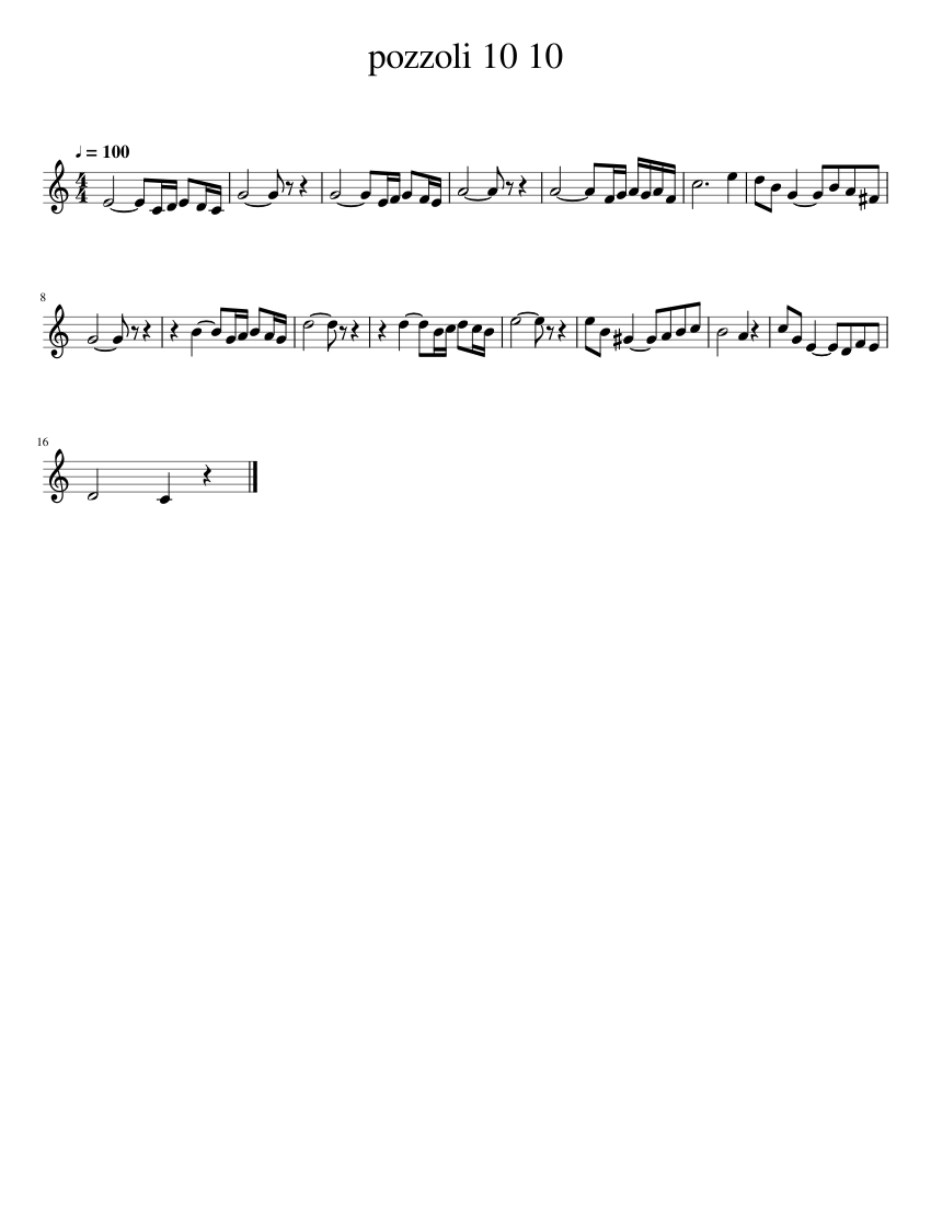 pozzoli 10 10 Sheet music for Piano (Solo) | Musescore.com