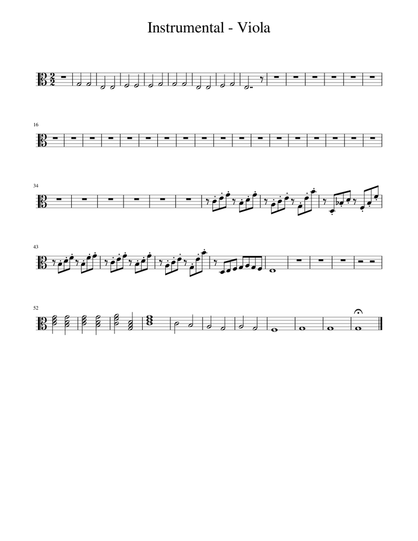 Instrumental - Viola Sheet music for Viola (Solo) | Musescore.com