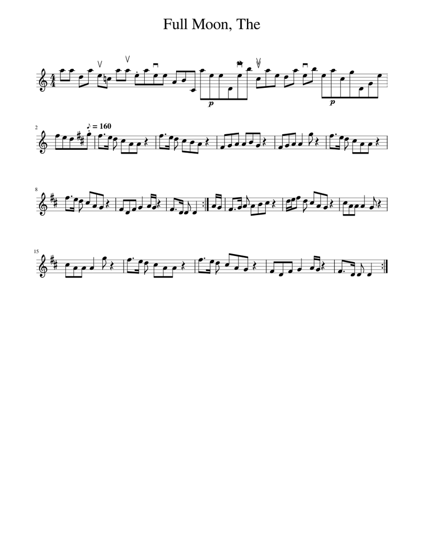 The Full Moon Sheet music for Piano (Solo) Easy | Musescore.com